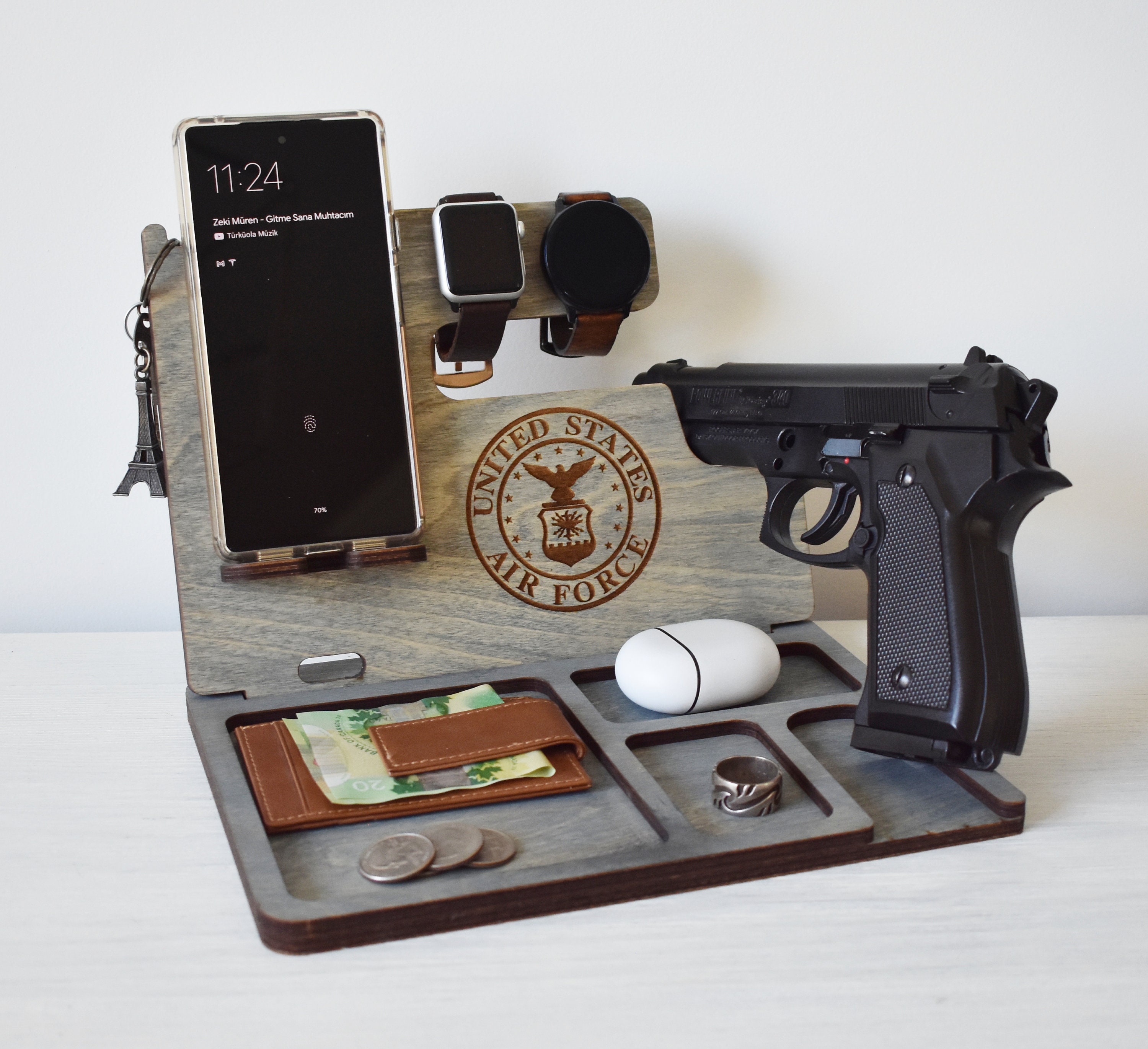 Wooden Docking Station Police Officer Docking Station Wood - Etsy