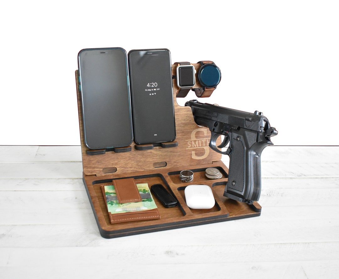 Holz Docking Station für 2 Handys und Pistole Gun Docking - Etsy.de
