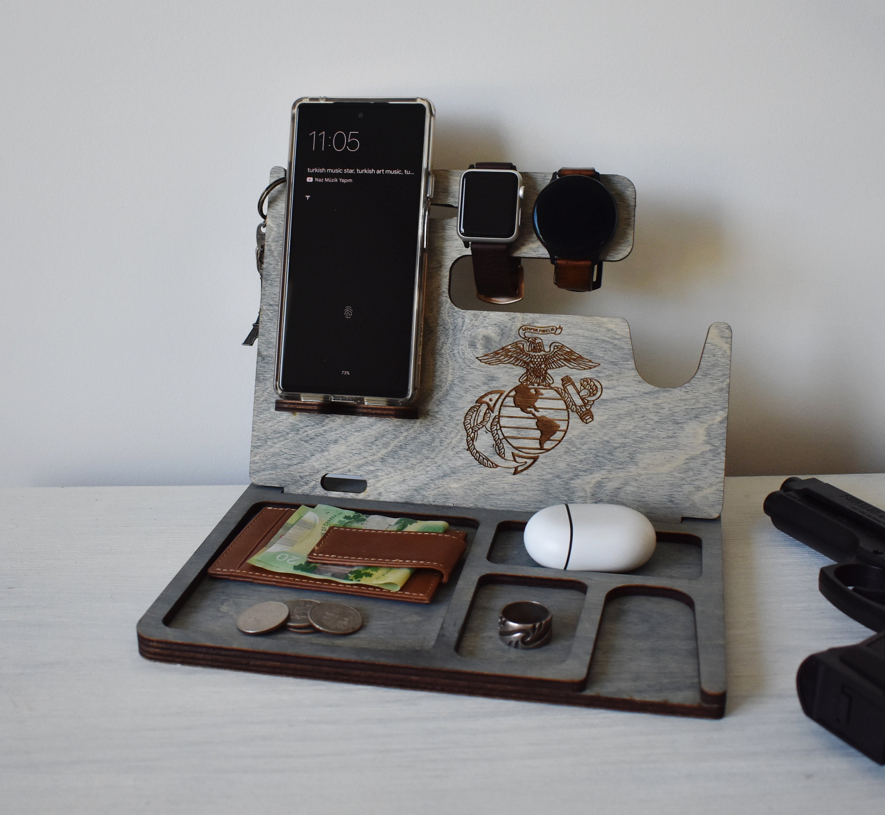 Wooden Docking Station, Police Officer Station, Wood Stand for Gun, Law ...