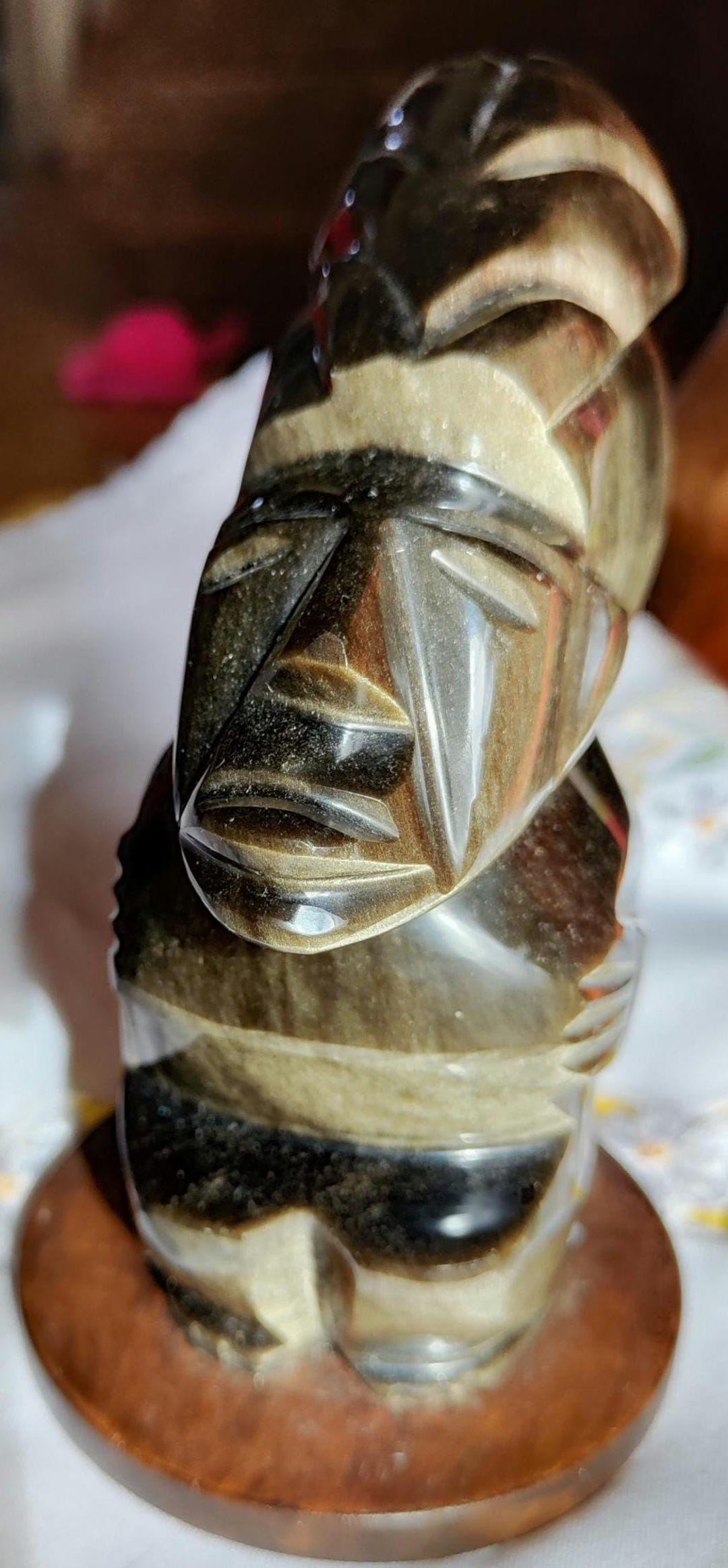 Gold Obsidian Aztek God - Etsy