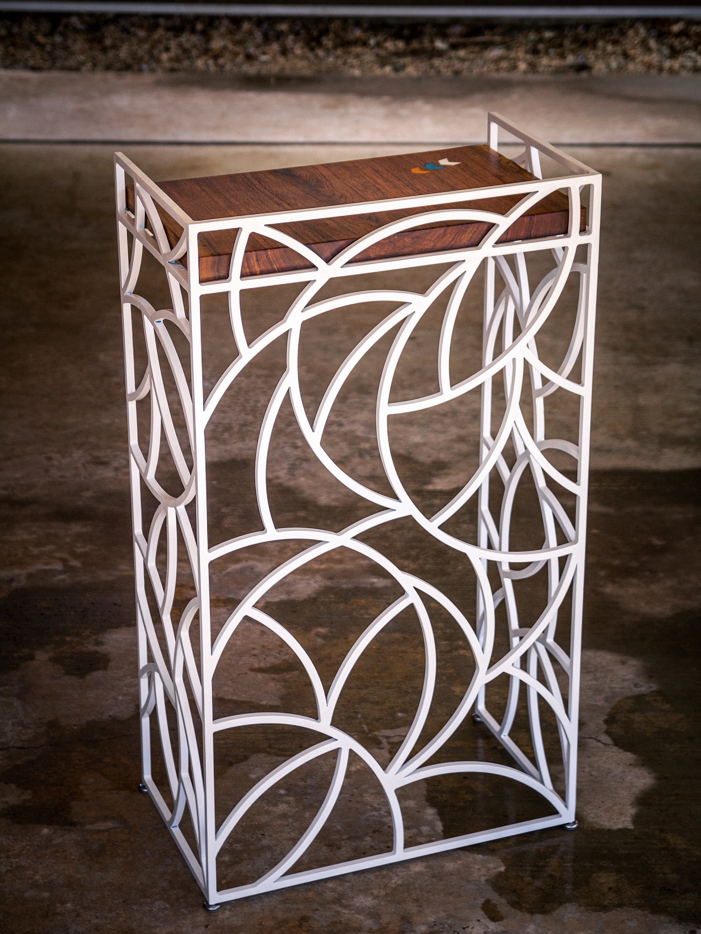 White Standing Desk, Podium, Lectern, Pulpit, Hostess Station, POS ...