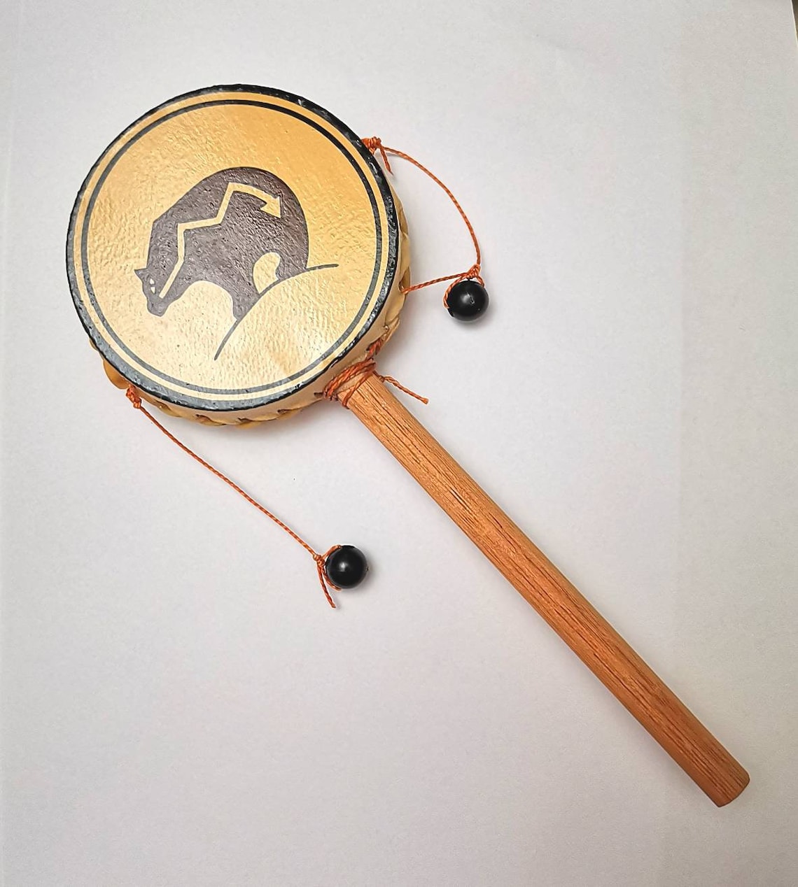 NEWAuthentic spinning drum handmade Native toy Wildhorse | Etsy