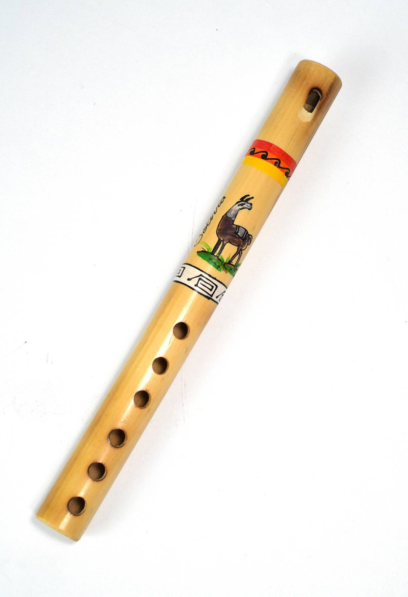 NEW ! Authentic Flute, Andean Flute , Musical Toy, Bamboo ,handpainted ...