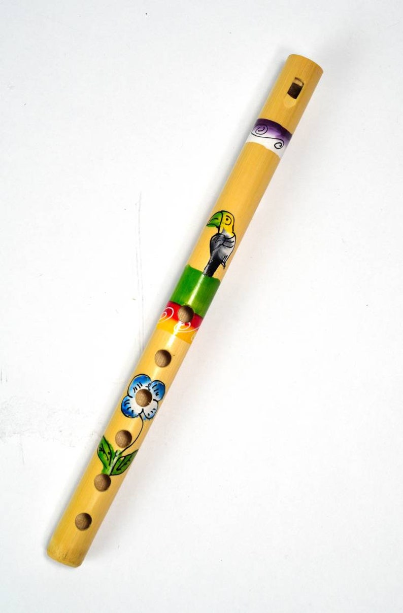 NEW ! Authentic Flute, Andean Flute , Musical Toy, Bamboo ,handpainted ...