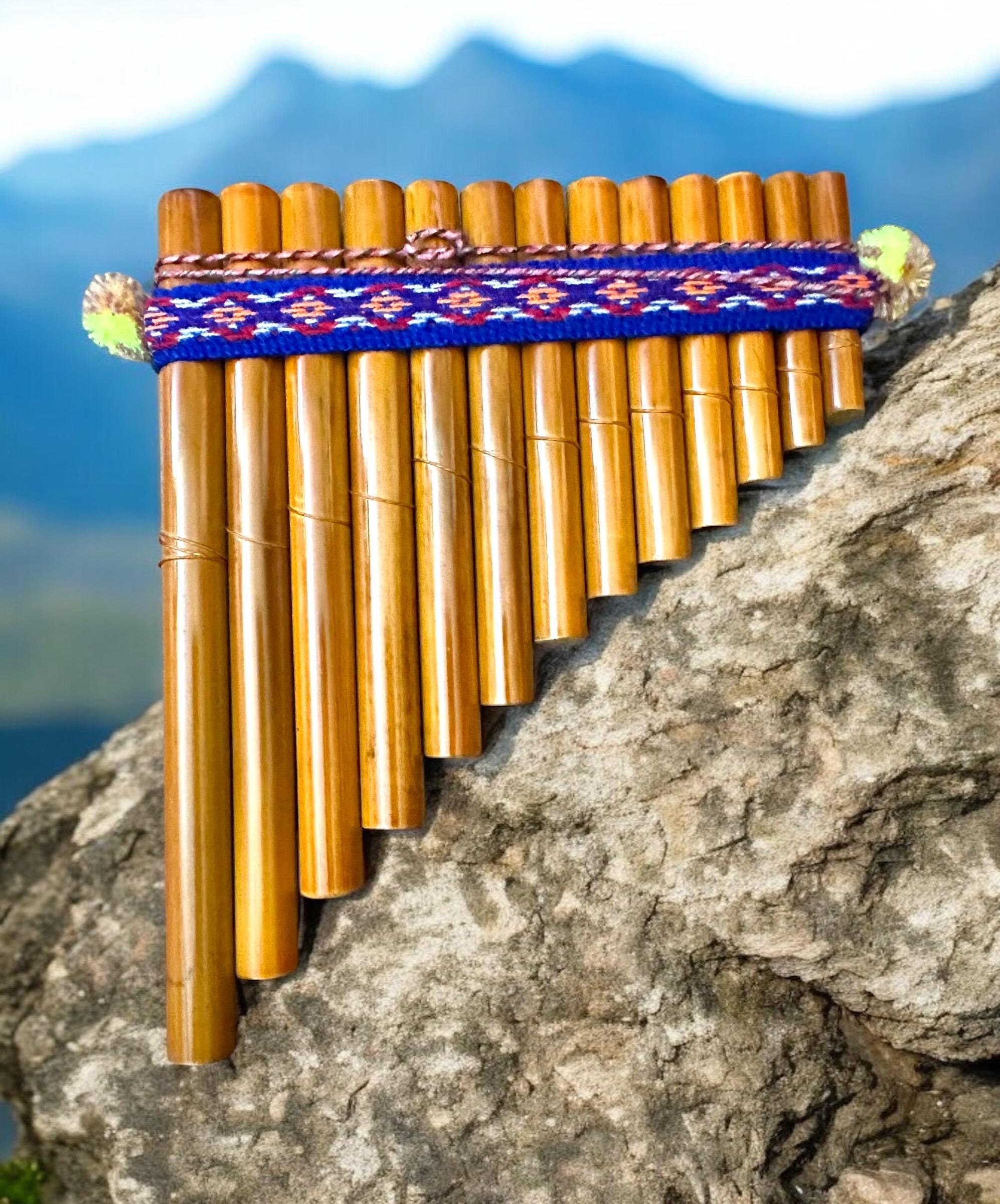 NEW Arrivals ! Authentic Pan Flute, Colorful Stripe With String, Andean ...