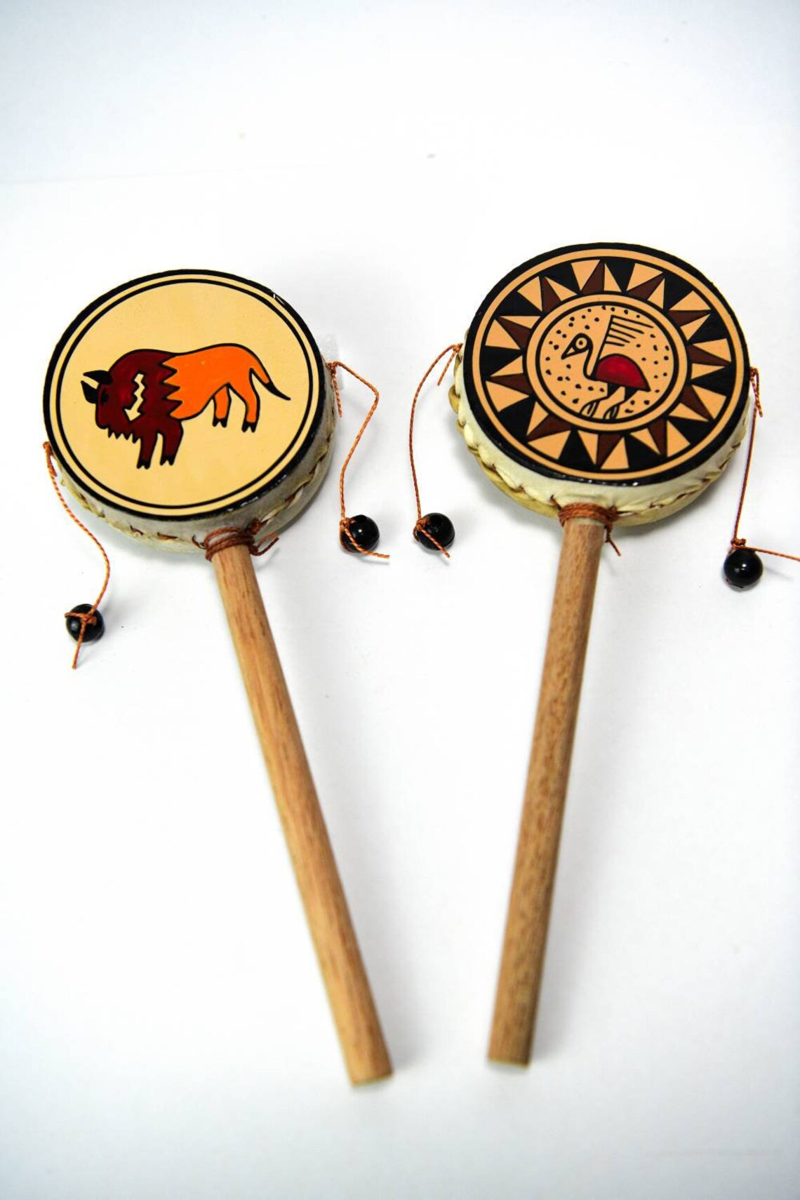 NEWAuthentic spinning drum handmade Native toy Wildhorse | Etsy