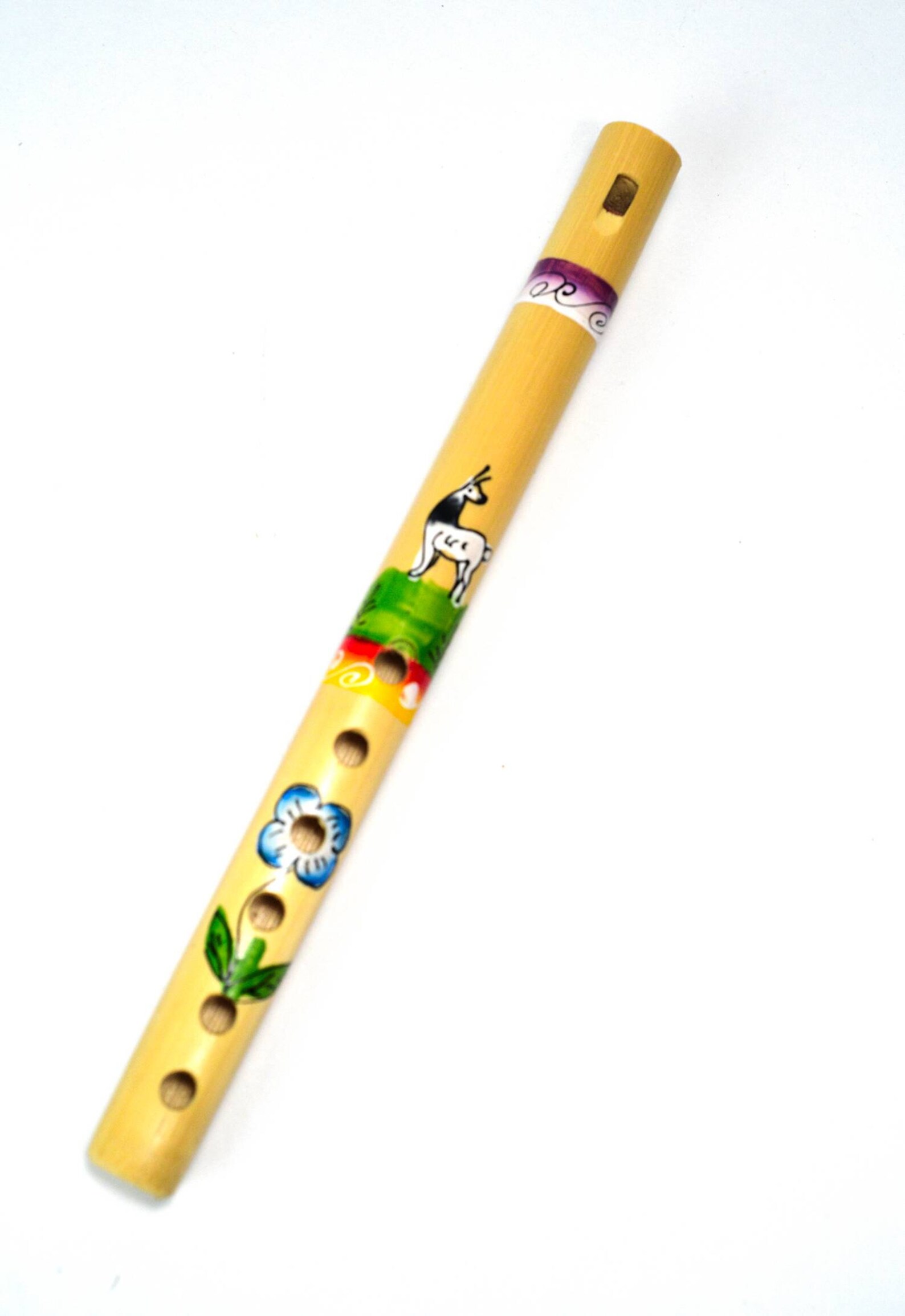 NEW ! Authentic Flute, Andean Flute , Musical Toy, Bamboo ,handpainted ...