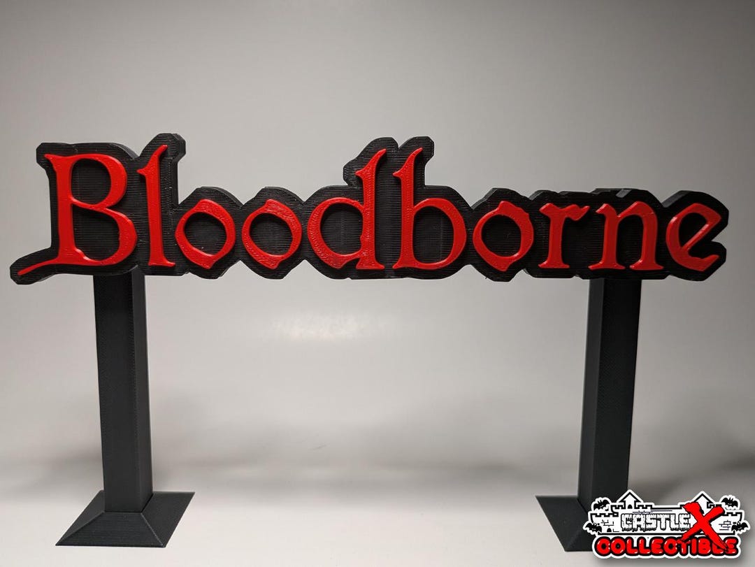 BLOODBORNE FROMSOFT 3D Printed Wall Art (PS4 Retro Gaming Vintage ...