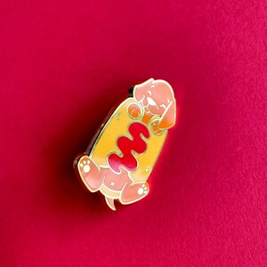 Hot Dog Enamel Pin - Etsy