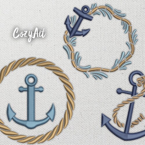 Anchor Faith Satin Embroidery Designs 5 Sizes INSTANT DOWNLOAD | Etsy