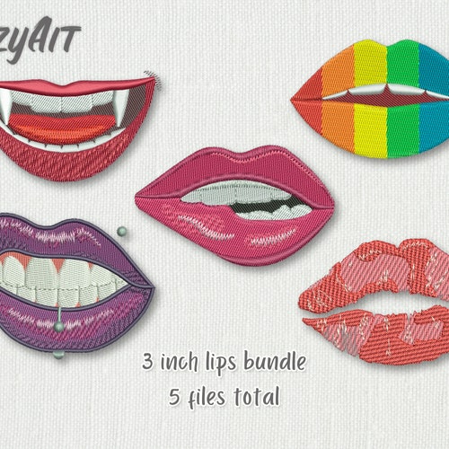 DIGITAL: Creative Lips or Mouth 3 Inch Wide Each Pack of 5 - Etsy