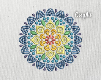 Lotus Mandala Flower Embroidery Designs Machine Instant - Etsy
