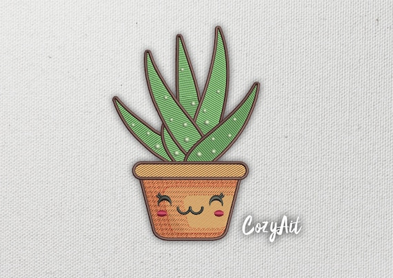 DIGITAL: Cute Aloe Vera Succulent in Flower Pot 4 Sizes - Etsy