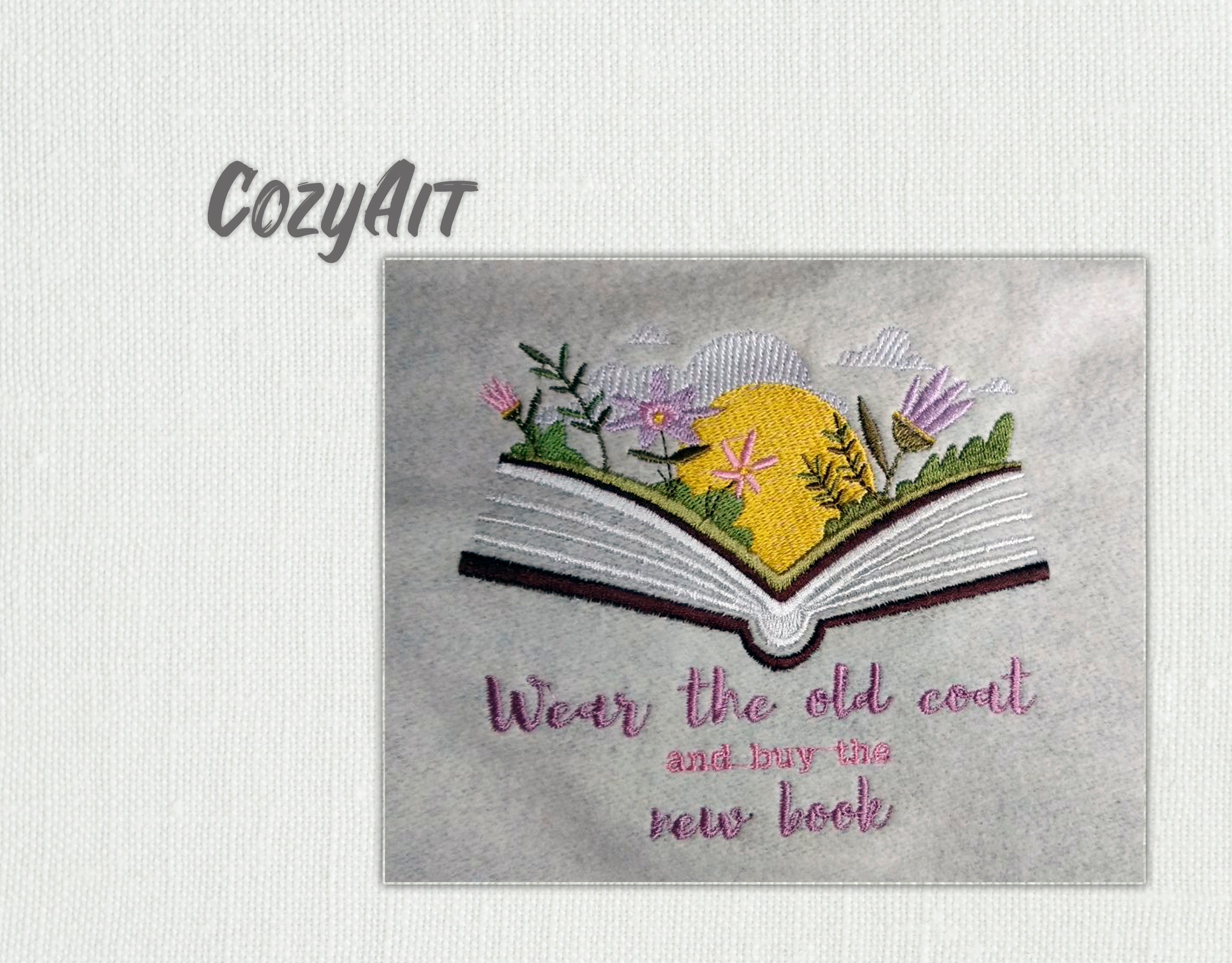 DIGITAL: Magic Colorful Book World - 3 Sizes Embroidery Design for ...