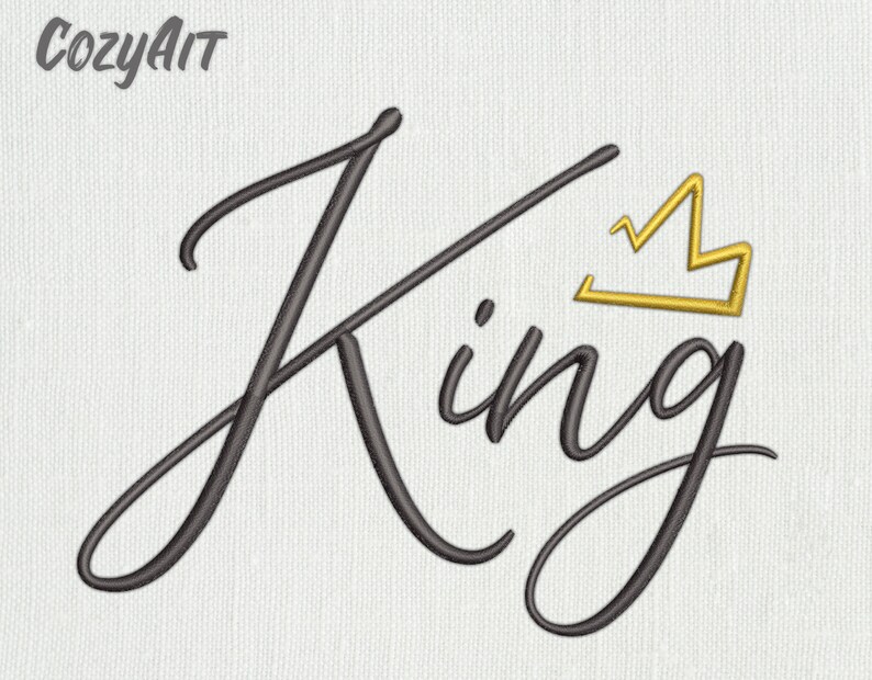 DIGITAL: King and Queen 2 Designs Pack Handwritten Lettering | Etsy