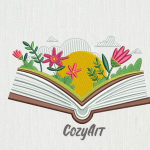 DIGITAL: Magic Colorful Book World - 3 Sizes Embroidery Design for ...