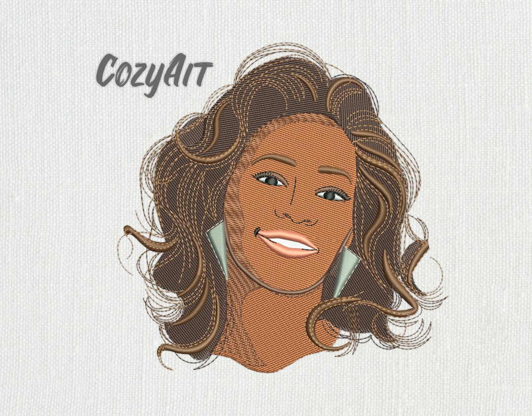 DIGITAL: Whitney Actress Inspired - 3 Sizes Embroidery Design for ...