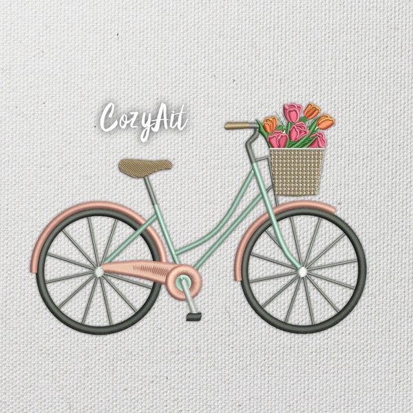 Machine Embroidery Bicycle Designs - Etsy