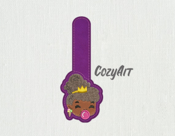 DIGITAL: Snap Tab Design Positive Cute Girl With Bubble Gum | Etsy