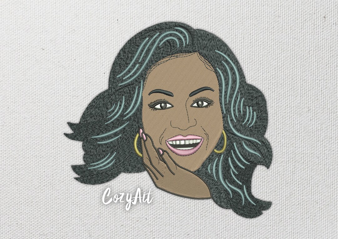 DIGITAL: Michelle Portrait - 4 Sizes Embroidery Design for Machine ...