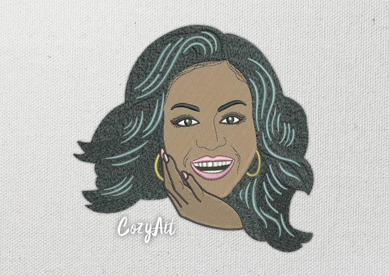 DIGITAL: Michelle Portrait 4 Sizes Embroidery Design for - Etsy