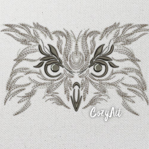 Owl Bird Machine Embroidery Design 2 Sizes - Etsy