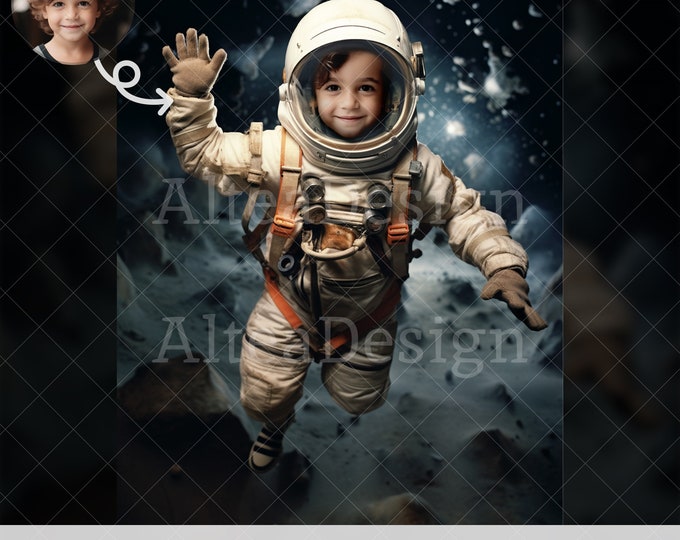 Astronaut Digital Overlay, Space Suit Photoshop Template, Spaceman ...