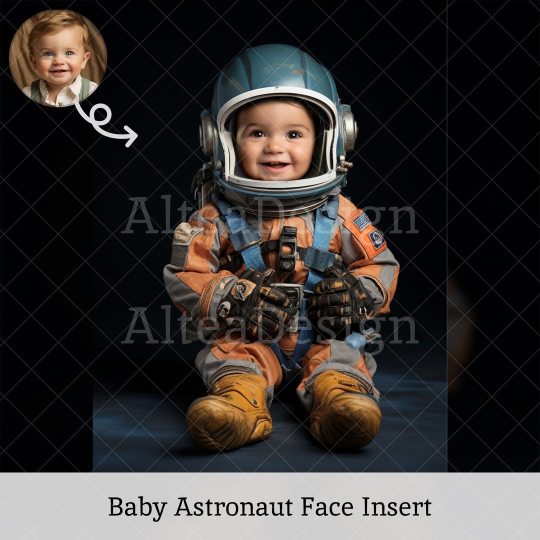 Baby Astronaut Face Insert | for Photoshop Composite, Digital ...