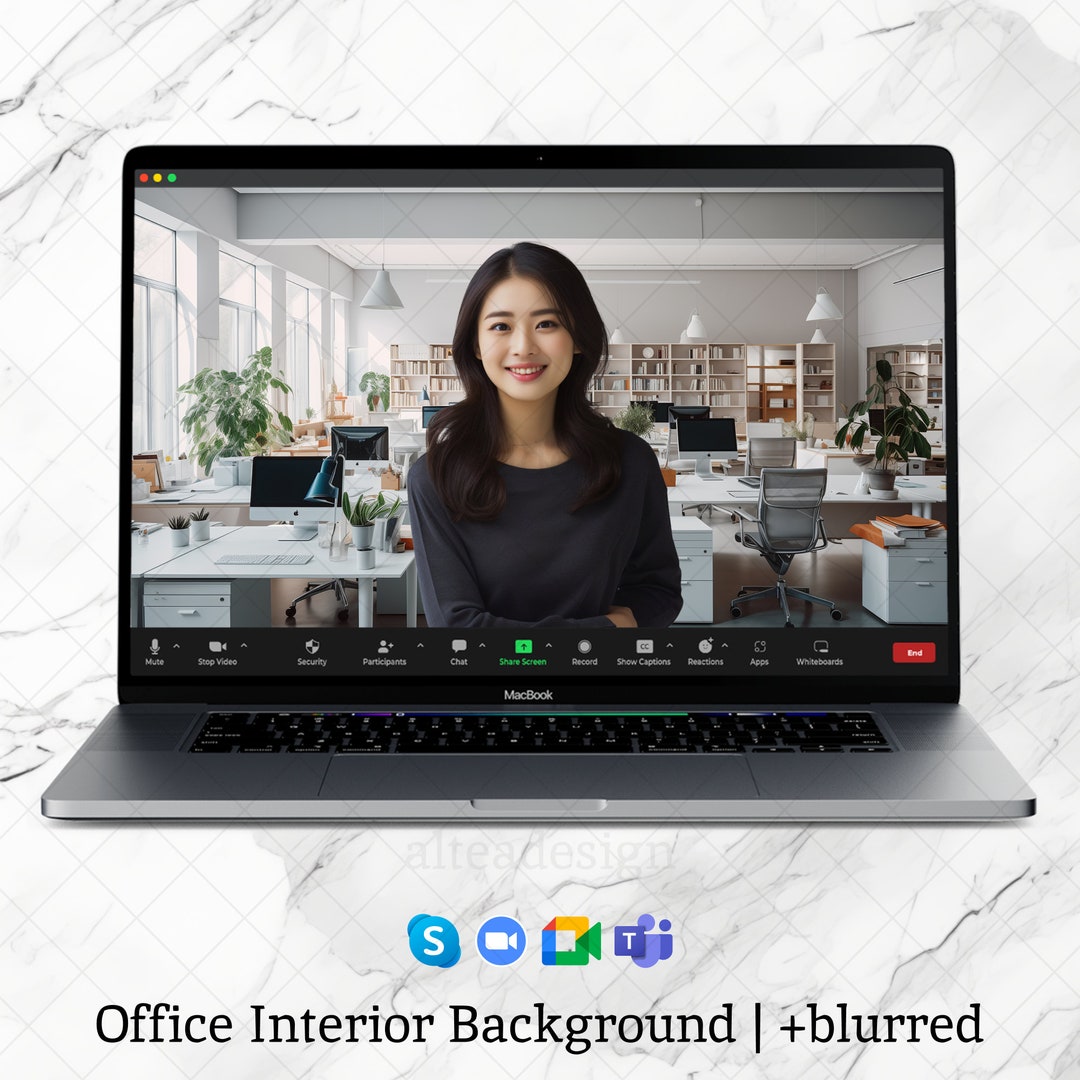 Office Interior Zoom Background Virtual Meeting Background, Home Office ...