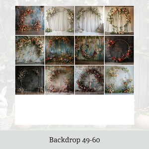 60x Floral Hop Digital Backdrops | Colorful Floral Texture Backgrounds ...