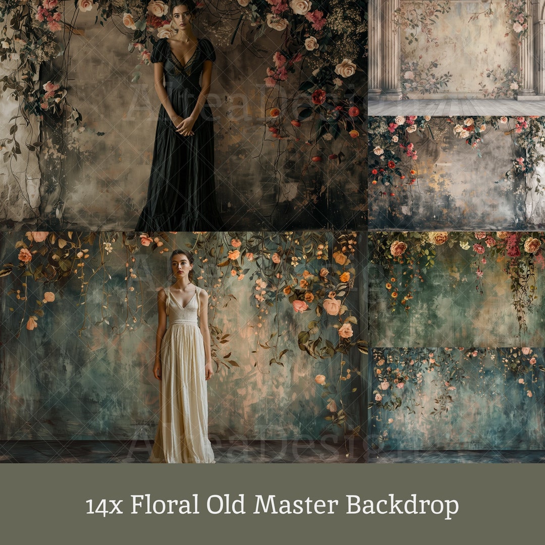 14x Floral Old Master Backdrops | Classic Vintage Backgrounds ...