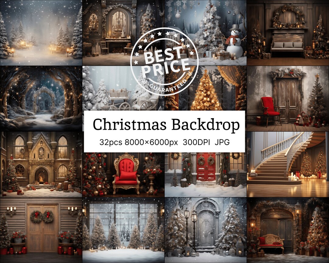 32 Christmas Backdrop Digital Background, Christmas Photo Background ...