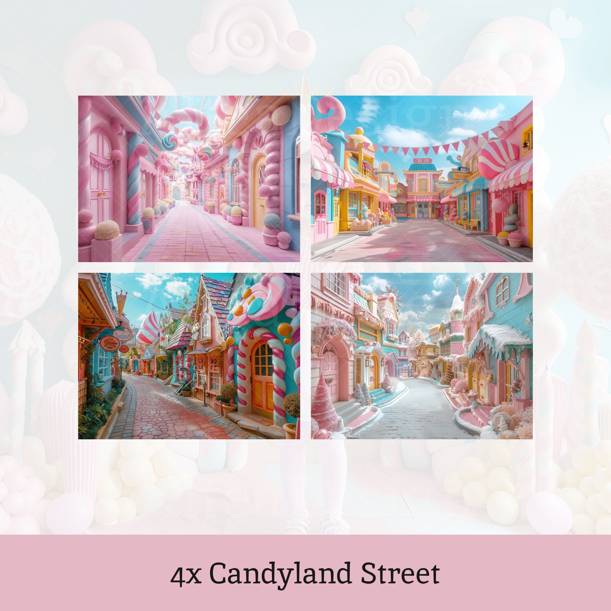 17x Fantasy Candyland Backdrop | Castle Store Street Digital ...