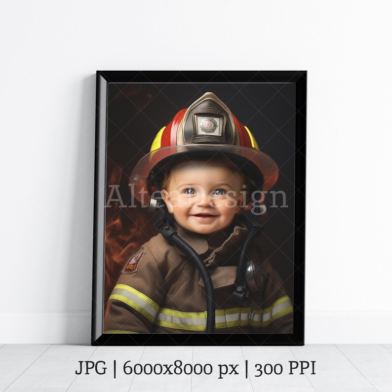 Baby Firefighter Face Insert | for Photoshop Composite, Digital ...