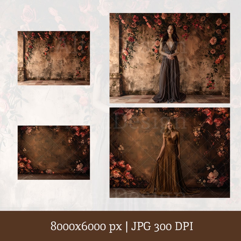 17x Floral Old Master Backdrops | Classic Vintage Backgrounds ...