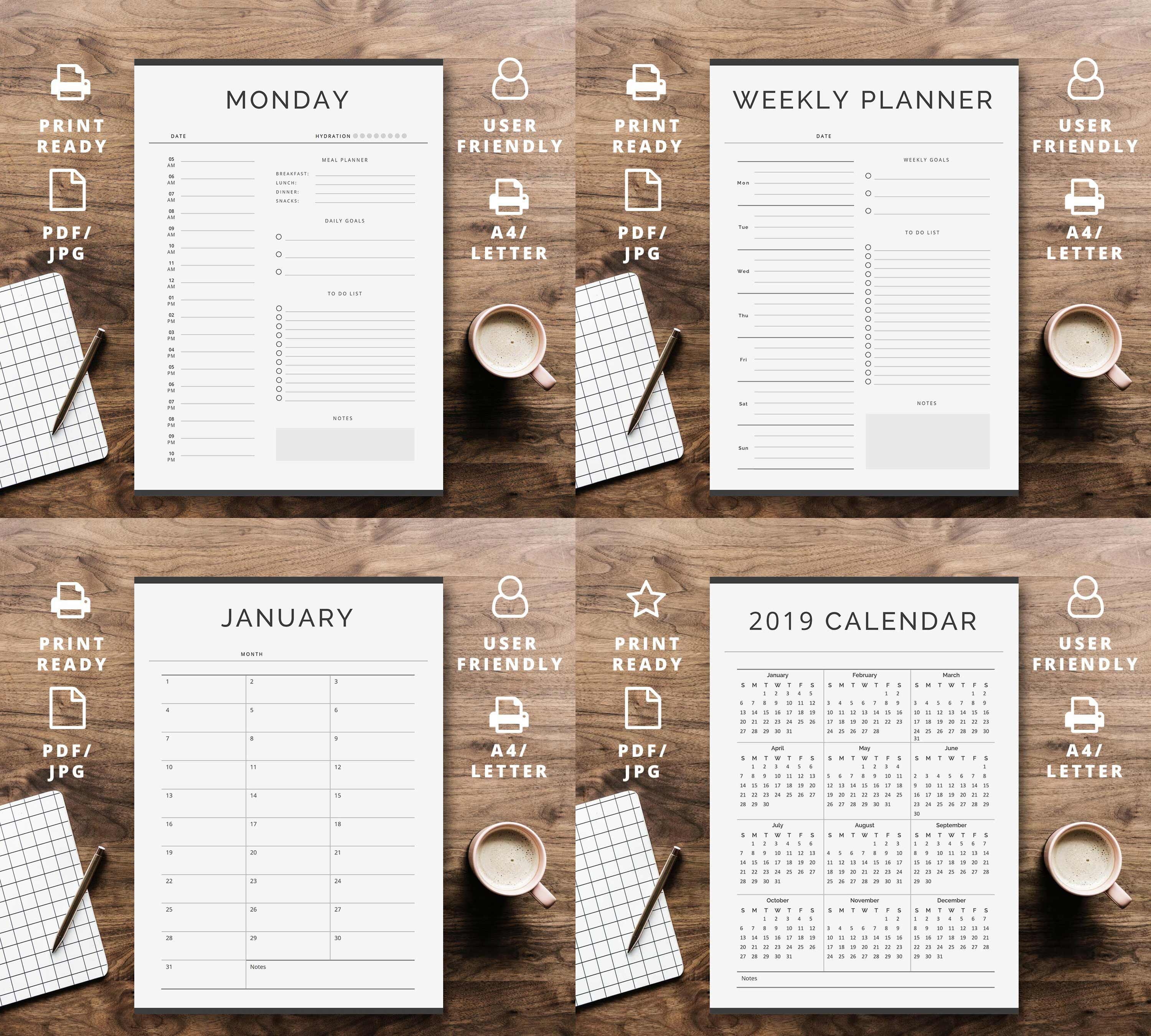 Paper To Do List Calendar 2021 Monthly Planner Printable Organizer ...