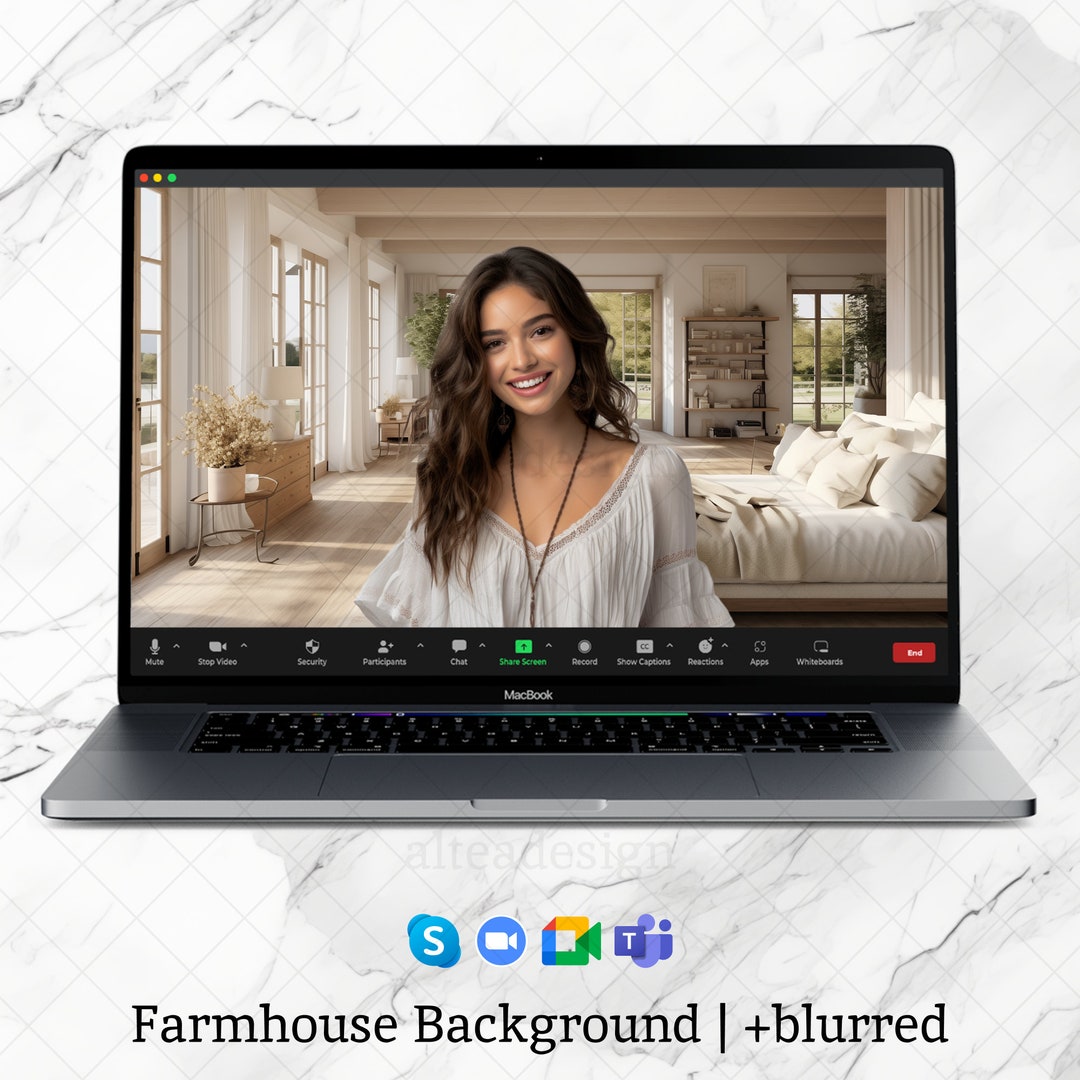 Farmhouse Zoom Background Virtual Meeting Background, Home Office ...