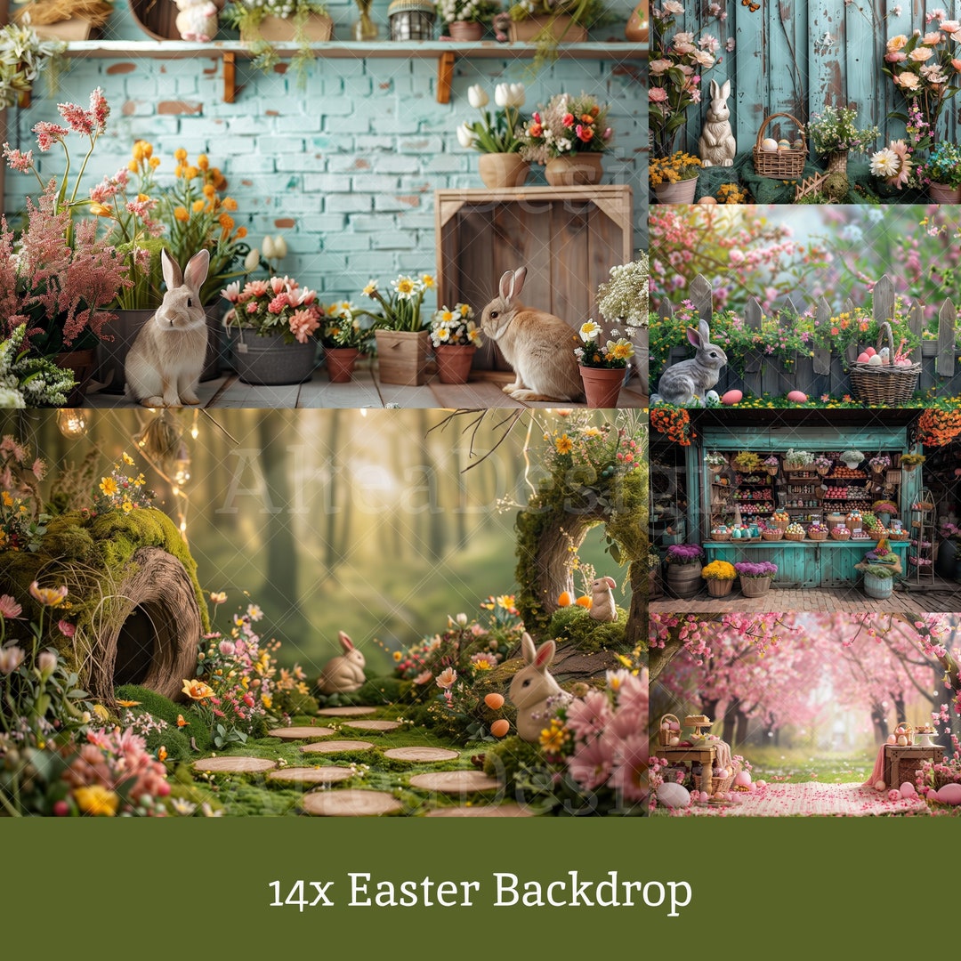 14x Whimsical Easter Backdrops | Classic Backgrounds | Kids Party ...