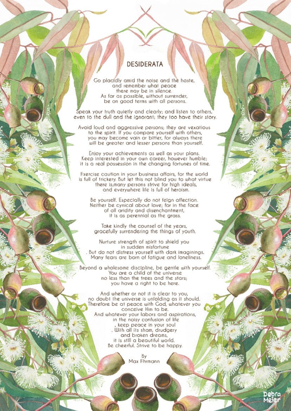 Desiderata Print Inspirational Poem Desiderata Poem - Etsy Australia