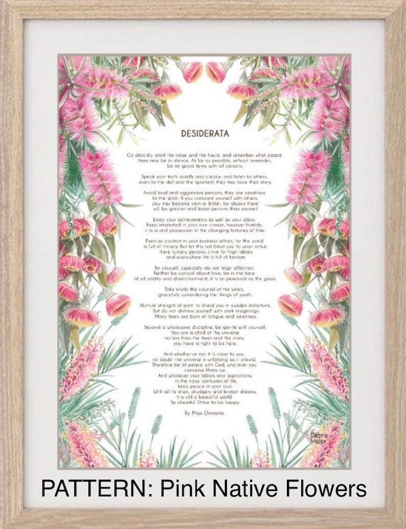 Desiderata Print Inspirational Poem Desiderata Poem - Etsy