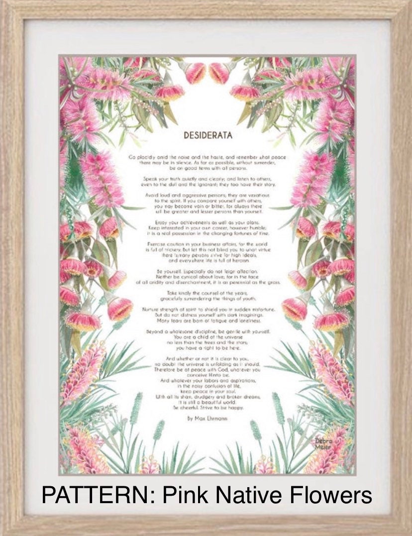 Desiderata Print Inspirational Poem Desiderata Poem - Etsy Australia