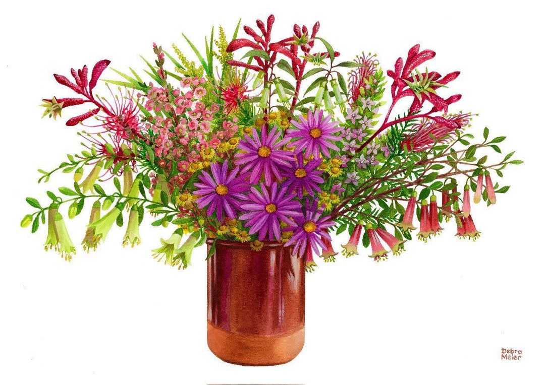Purple Natives in Vintage Tin by Debra Meier Art,landscape Orientation ...
