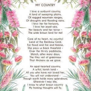 My Country Poem , Inspirational Poem,a Sunburnt Country Poem ...