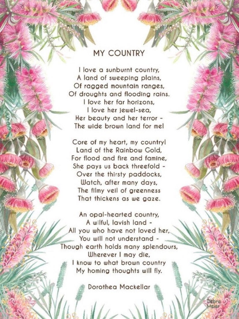 My Country Poem , Inspirational Poem,a Sunburnt Country Poem ...