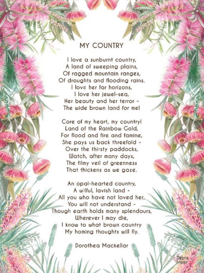 My Country Poem , Inspirational Poem,a Sunburnt Country Poem ...