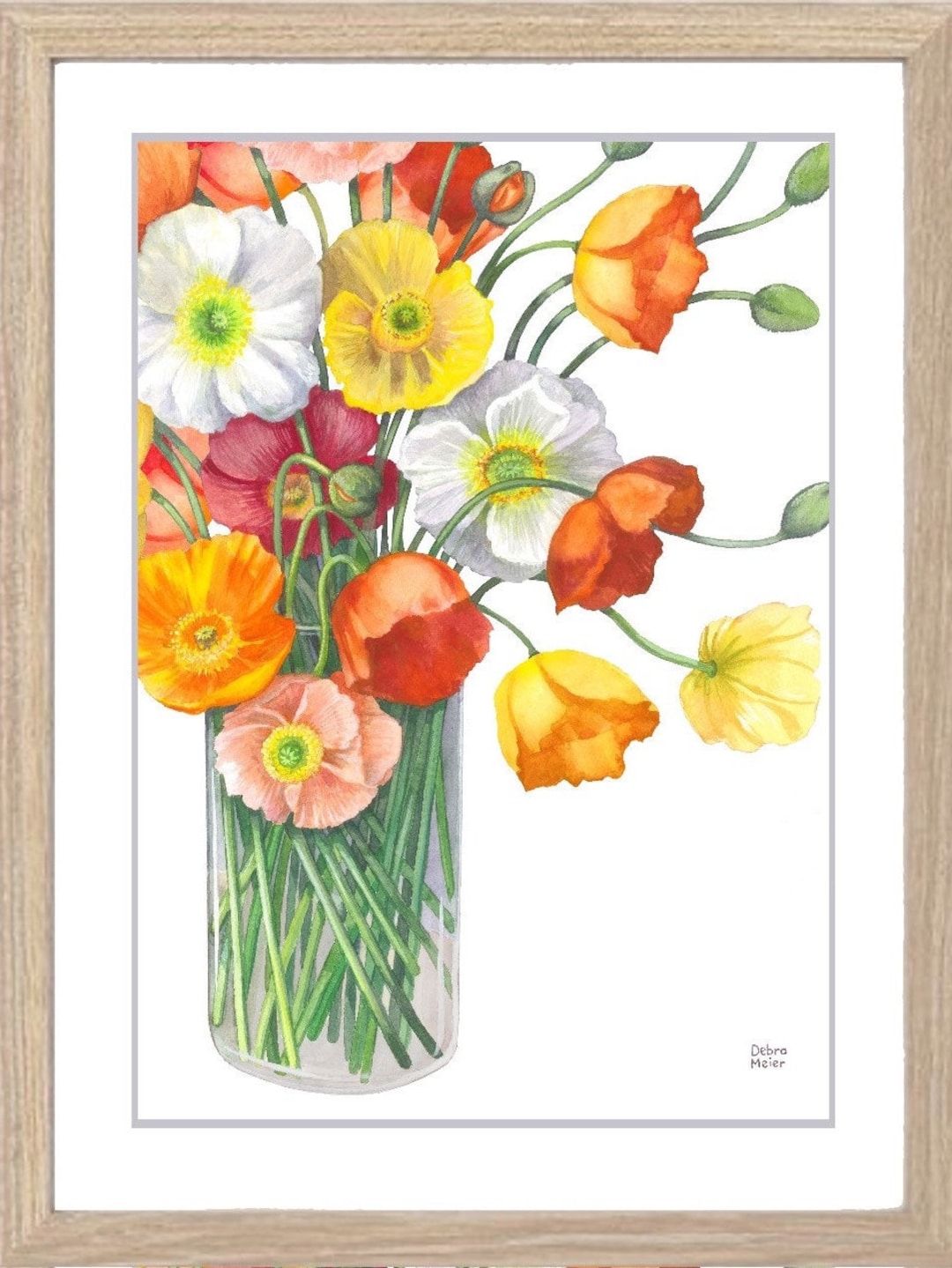 Poppies by Debra Meier Art, Floral Art, Poppies Watercolour Print ...