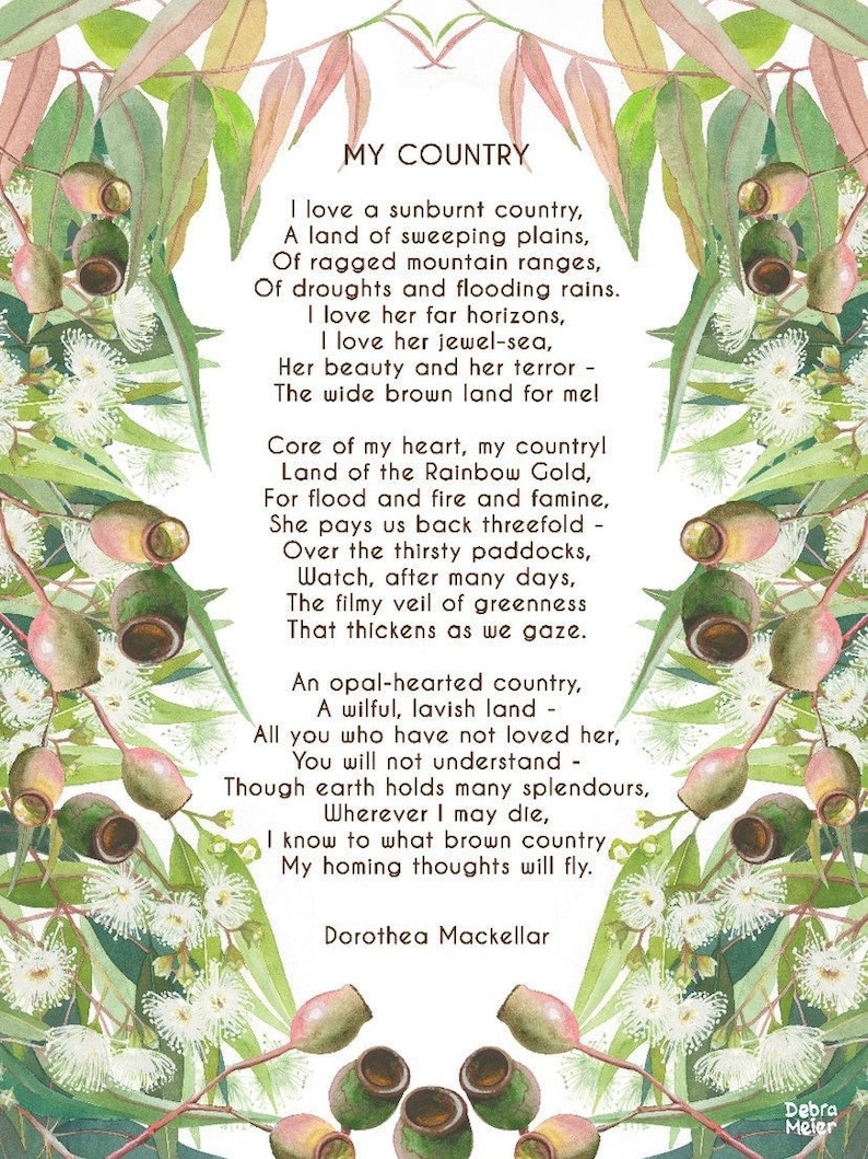 My Country Poem , Inspirational Poem,a Sunburnt Country Poem ...