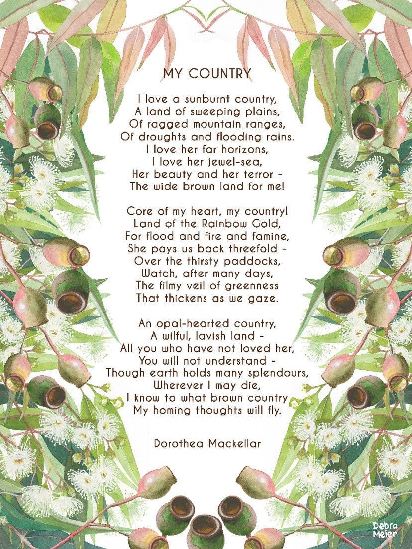 My Country Poem , Inspirational Poem,a Sunburnt Country Poem ...