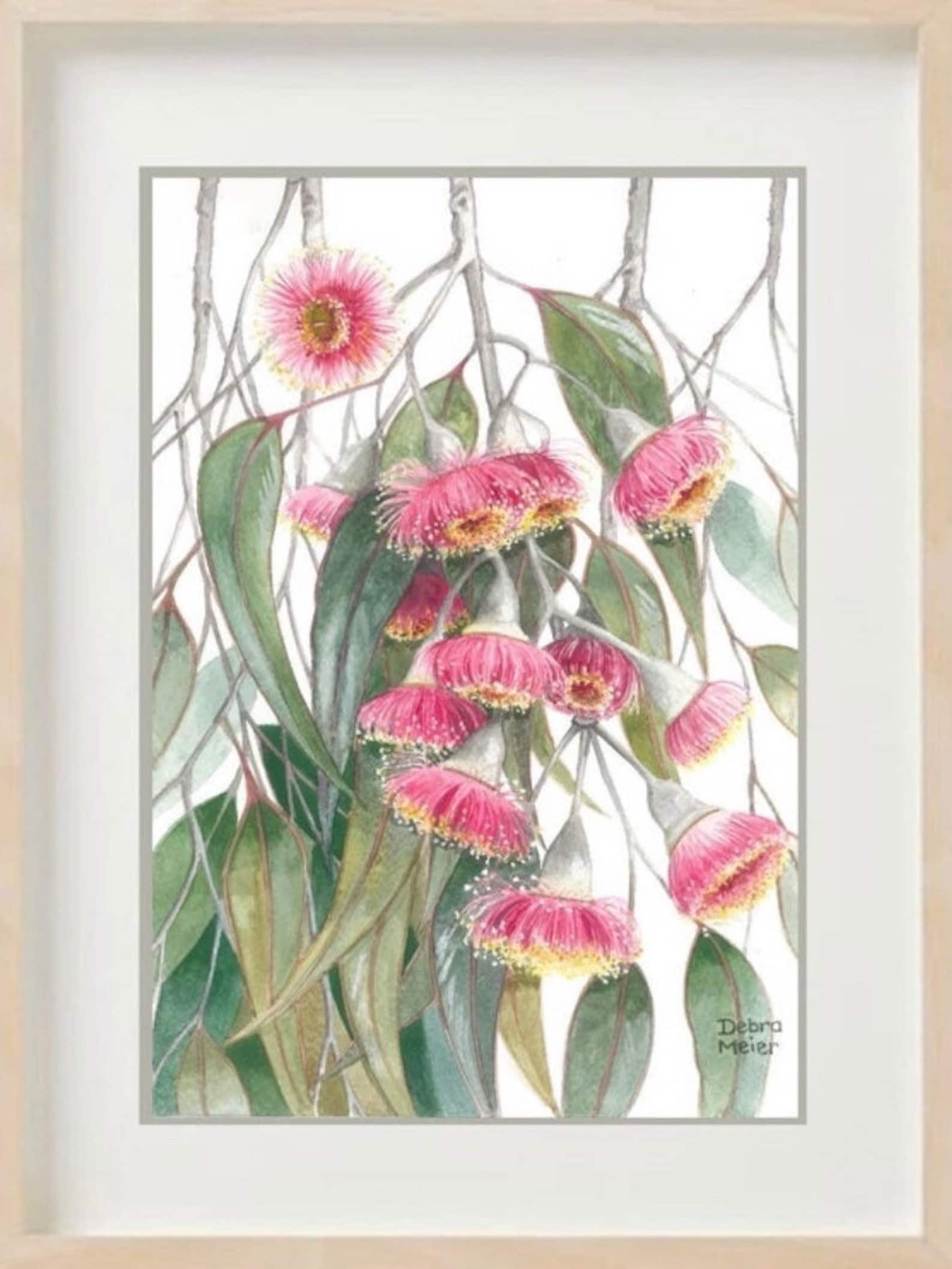 Gumblossoms Silver Princess Pink Print by Debra Meier Art, Australian ...