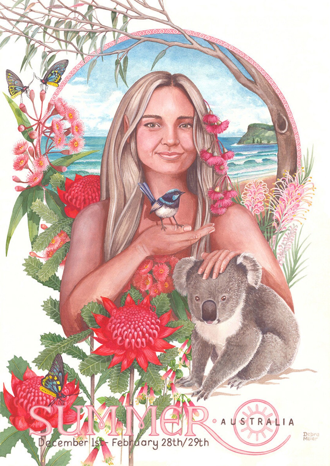 The Summer Muse by Debra Meier Art, Australian Native Art,australian ...